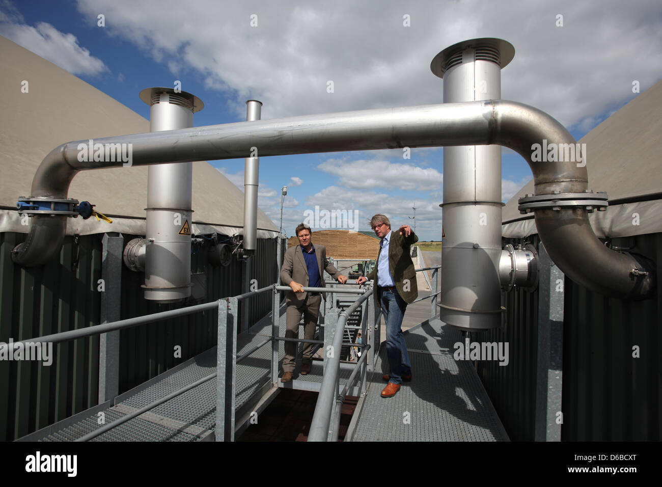 View of a a biogas facility operated by 'Blumendorf Bio-Energie GmbH ...