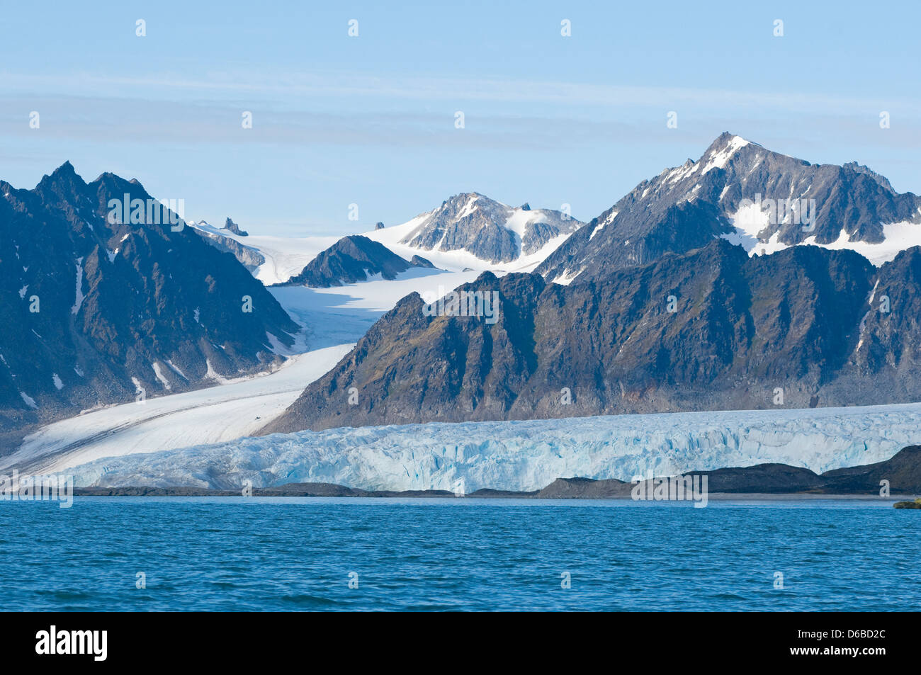 Norway, Svalbard Archipelago, Spitsbergen, Beautiful rugged retreating ...