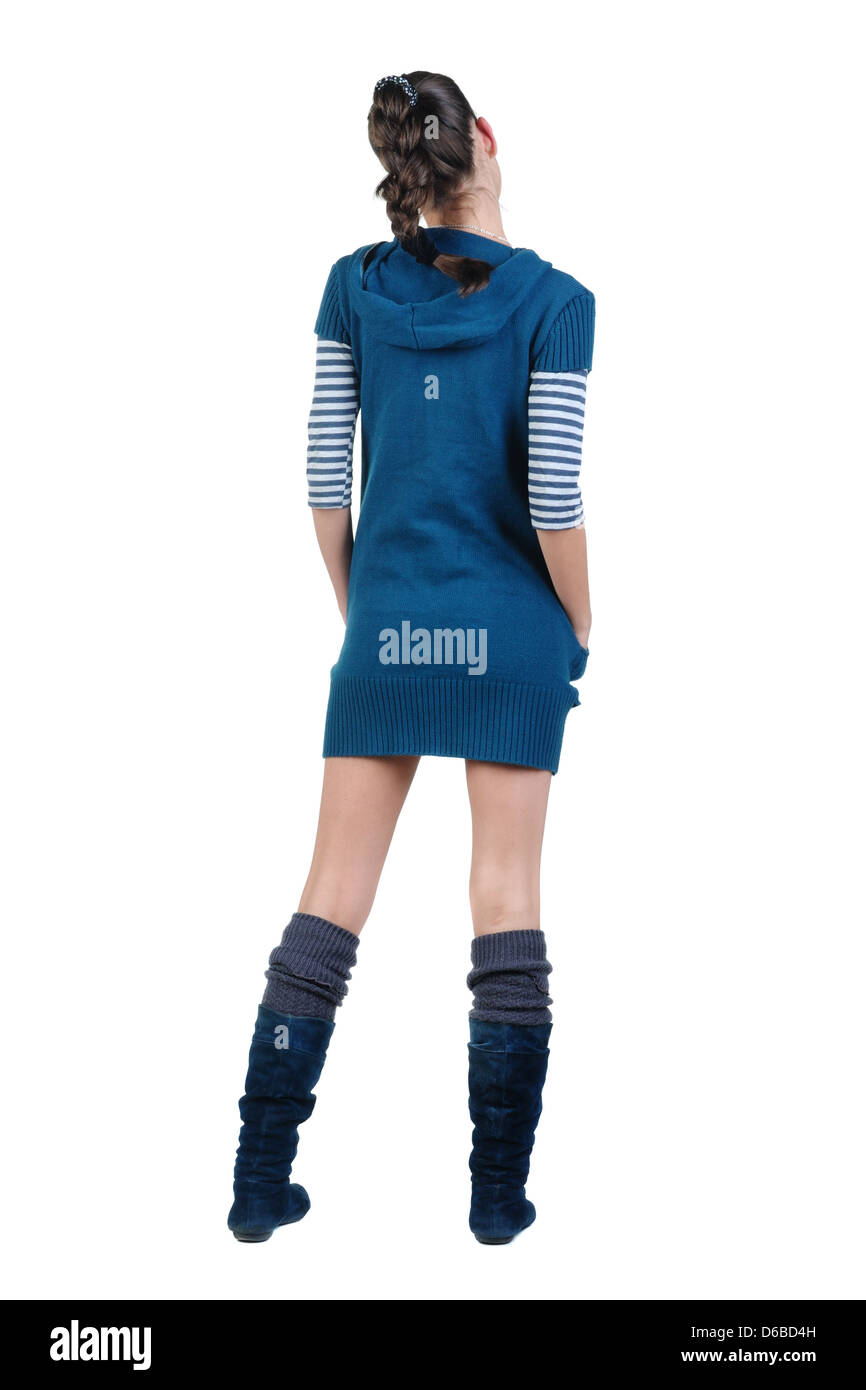 Slim woman backside view isolated hi-res stock photography and images ...