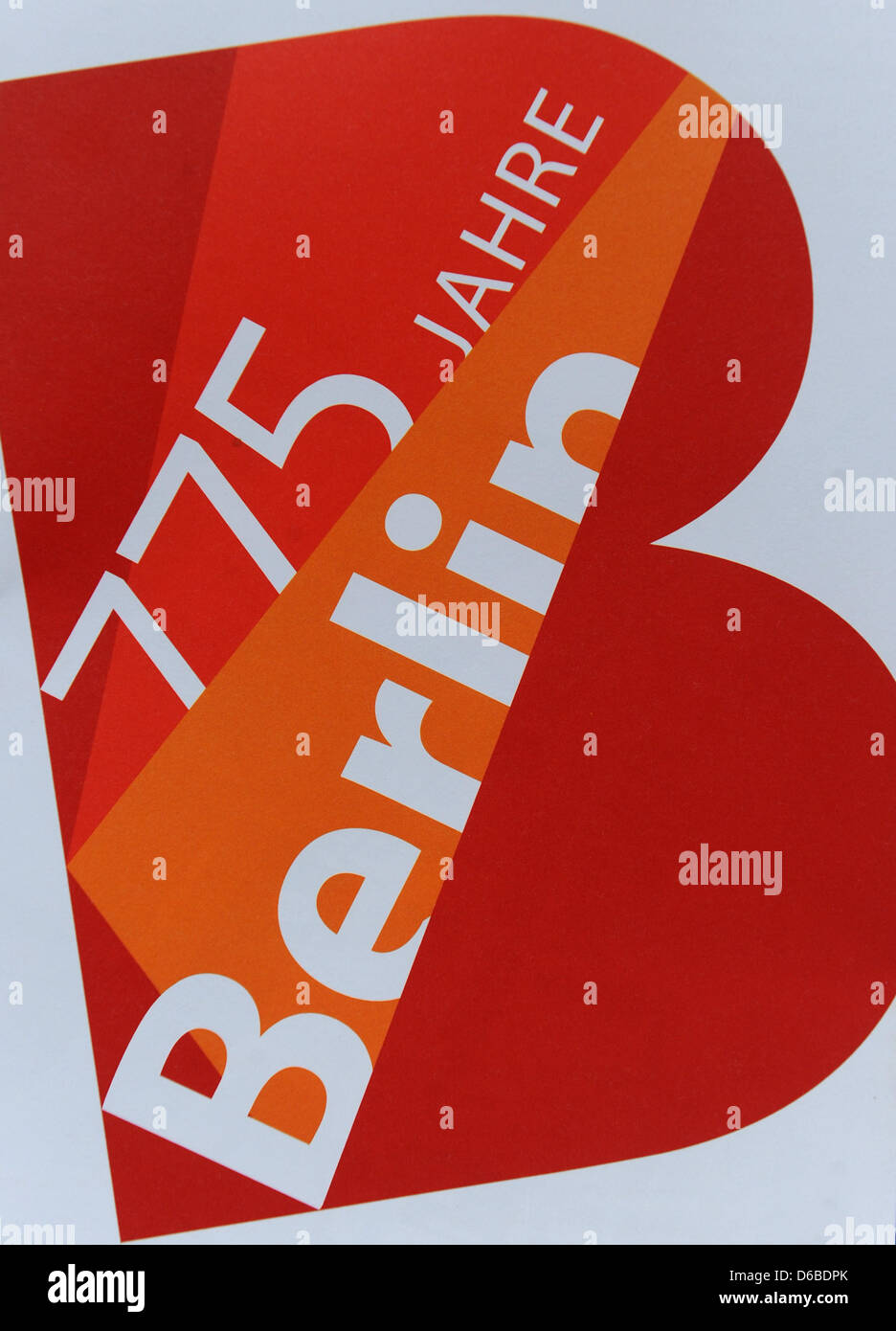 The logo of the city anniversary "775 years of Berlin" is pictured in ...