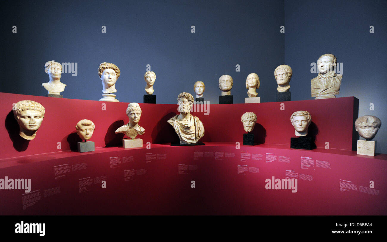 Several busts are on display at the Antique and Renaissance Collections ...