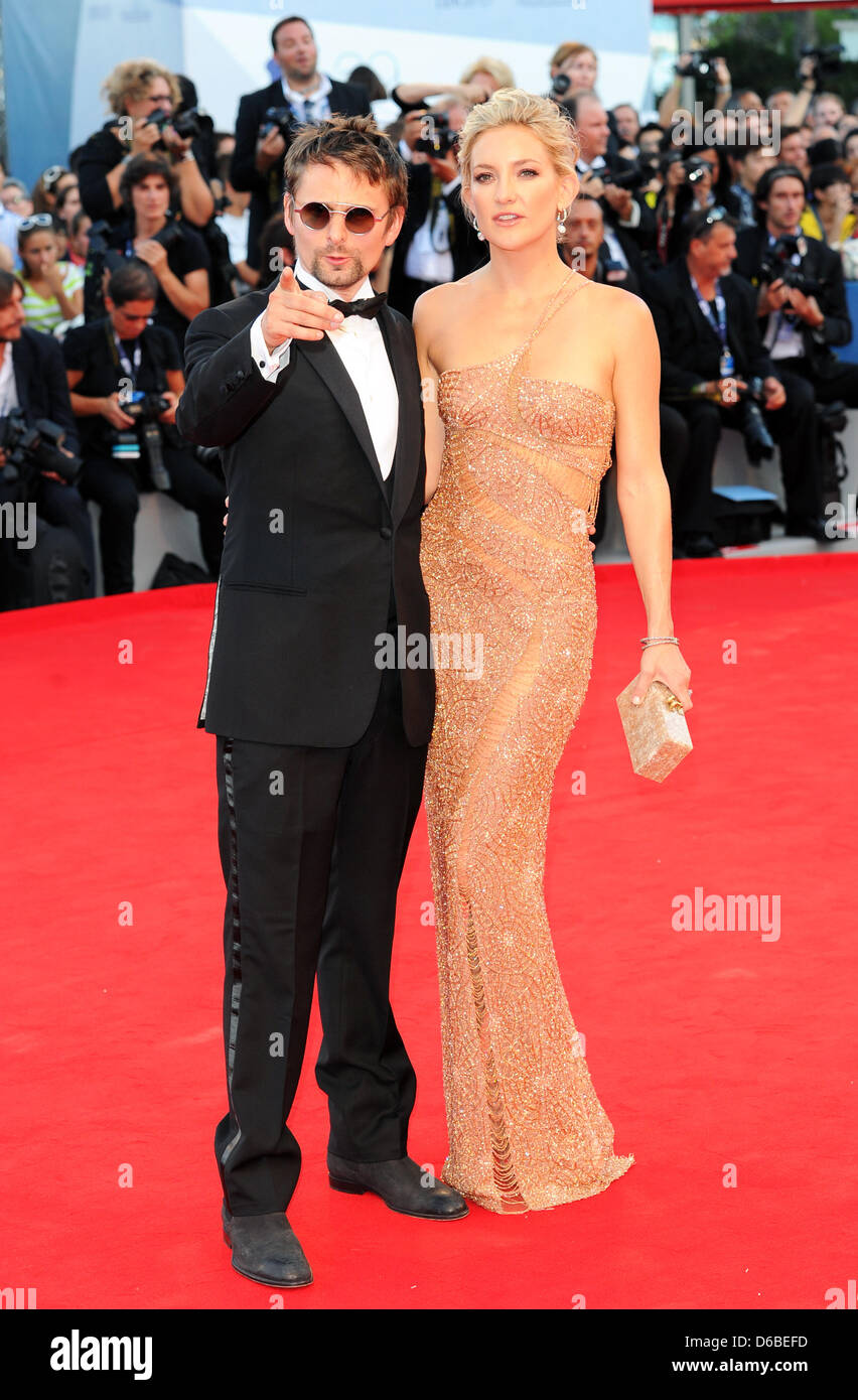 Kate Hudson and her partner, the singer Matt Bellamy arrive for the ...