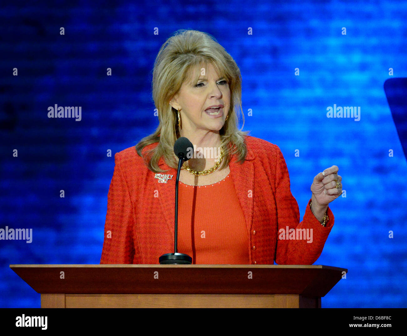 Sharon Day, Co-Chair, Republican National Convention, makes remarks at ...