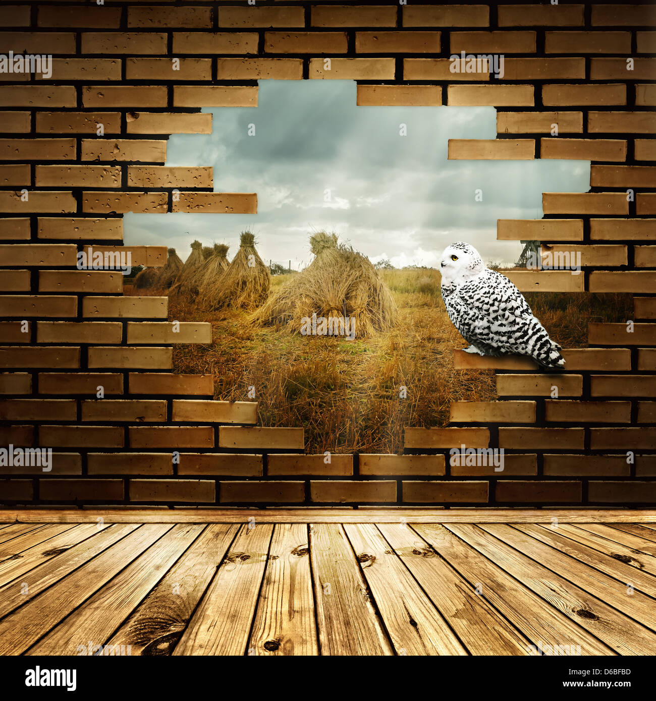 broken brick wall Stock Photo - Alamy