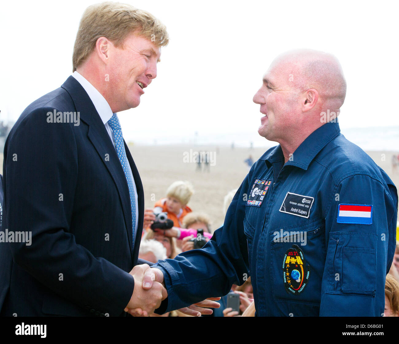 Prince Willem-Alexander of The Netherlands welcomes astronaut Andre ...