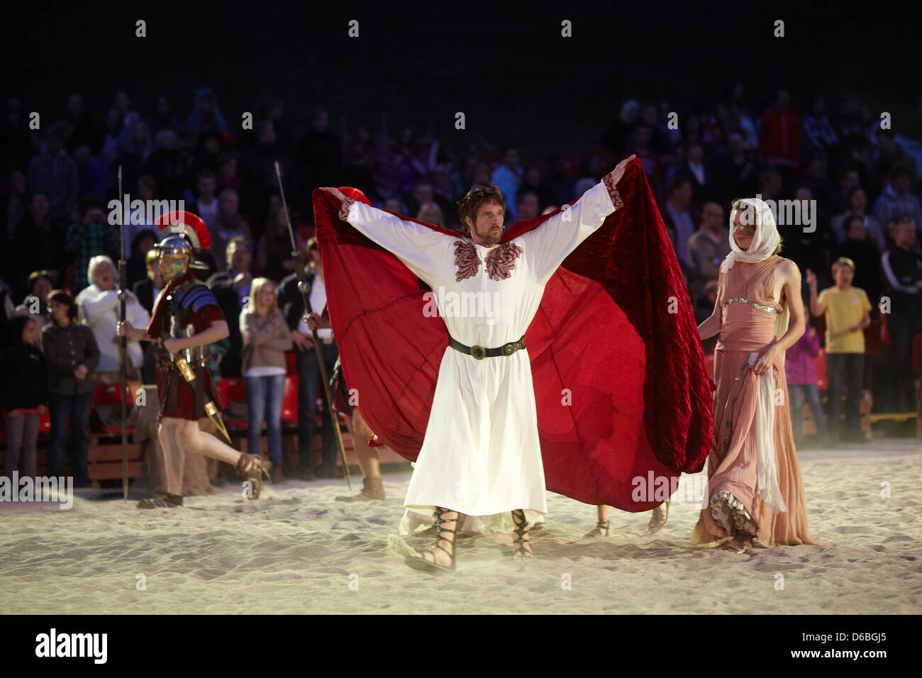 Thorsten Nindel as character Avidius Cassius is pictured during ...