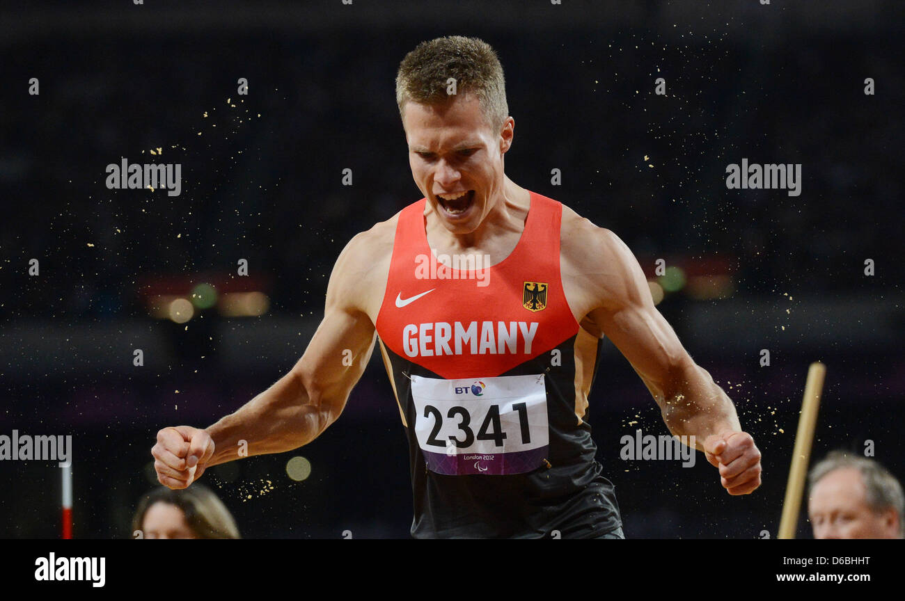 Markus Rehm of Germany jumps during the men's long jump final F42/44 at ...