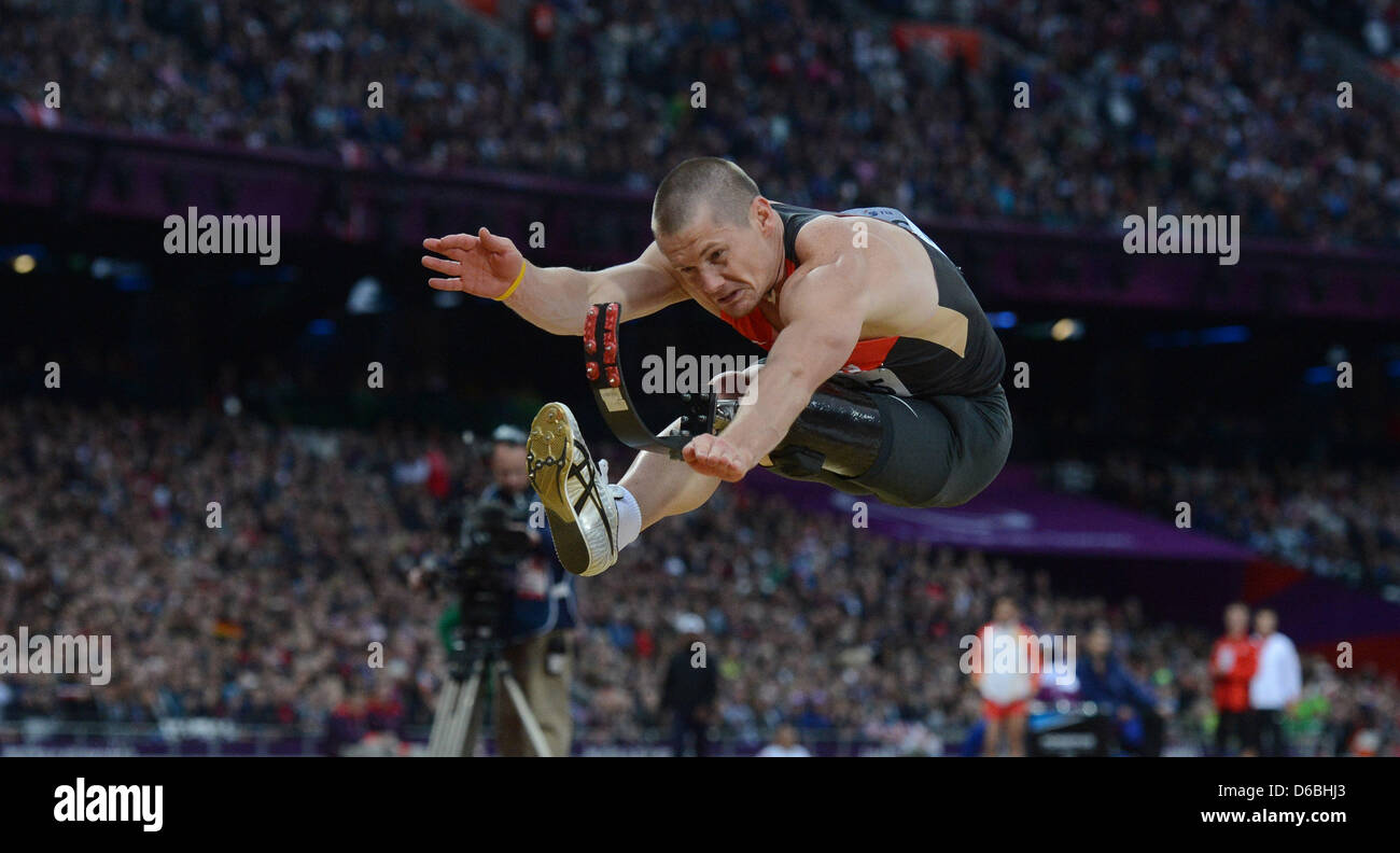 Wojtek Czyz of Germany jumps during the men's long jump final F42/44 at ...