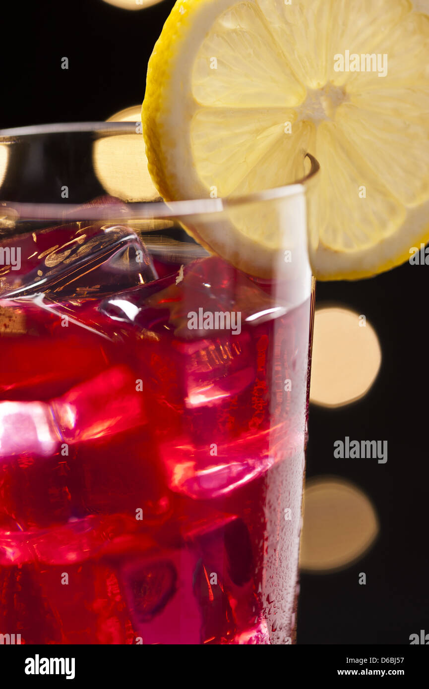 Red Campari cocktail cocktail in Disco setting Stock Photo - Alamy