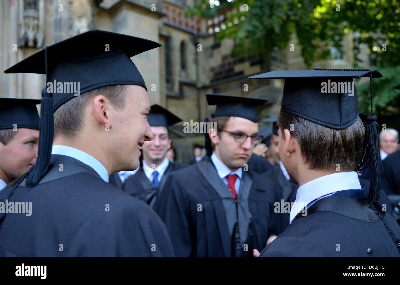 Students attend their graduation ceremony of the HHL Leipzig Graduate ...