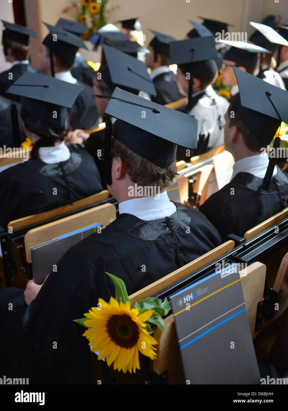 Students attend their graduation ceremony of the HHL Leipzig Graduate ...