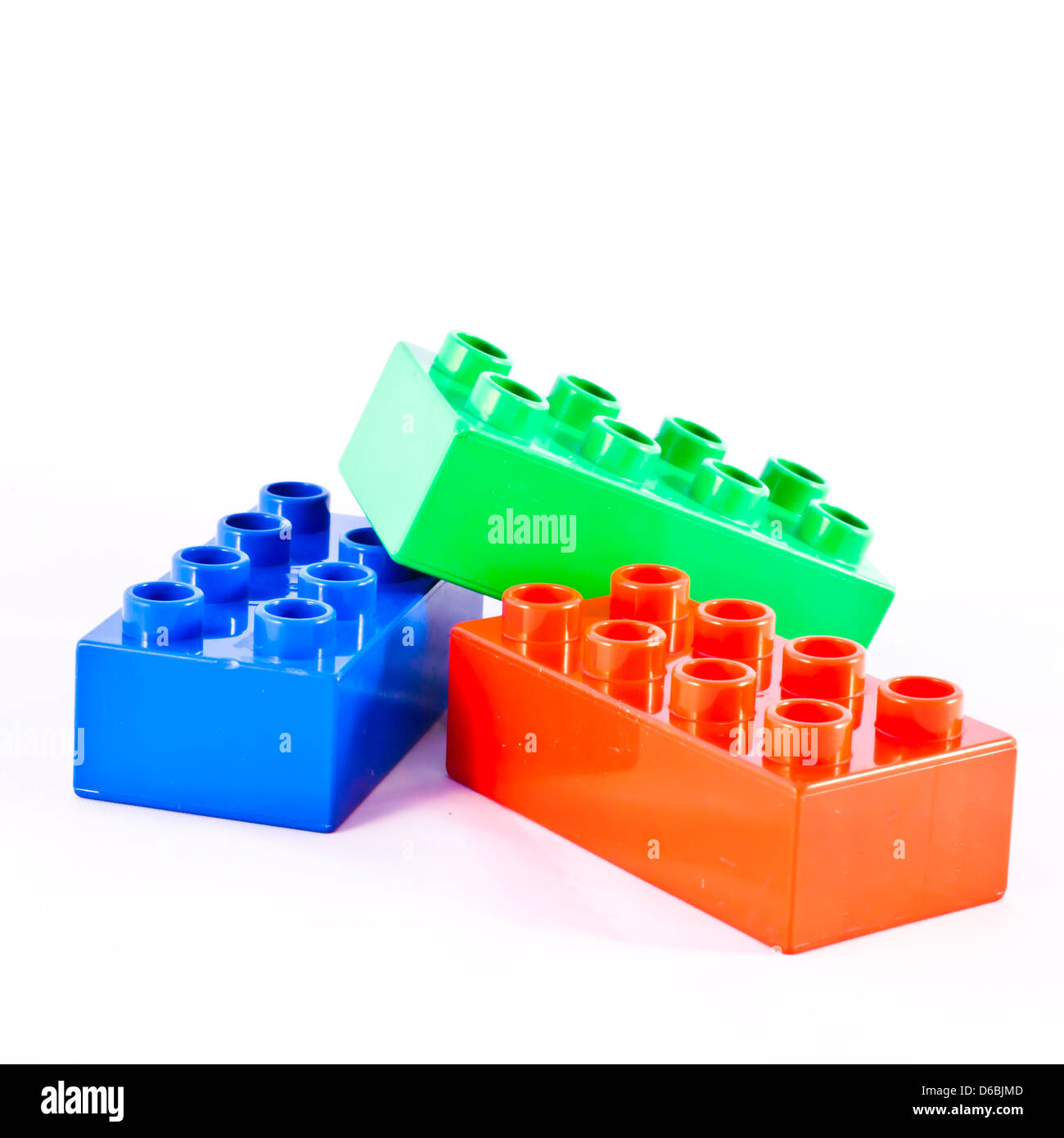 Plastic bricks bricks blocks Cut Out Stock Images & Pictures - Alamy