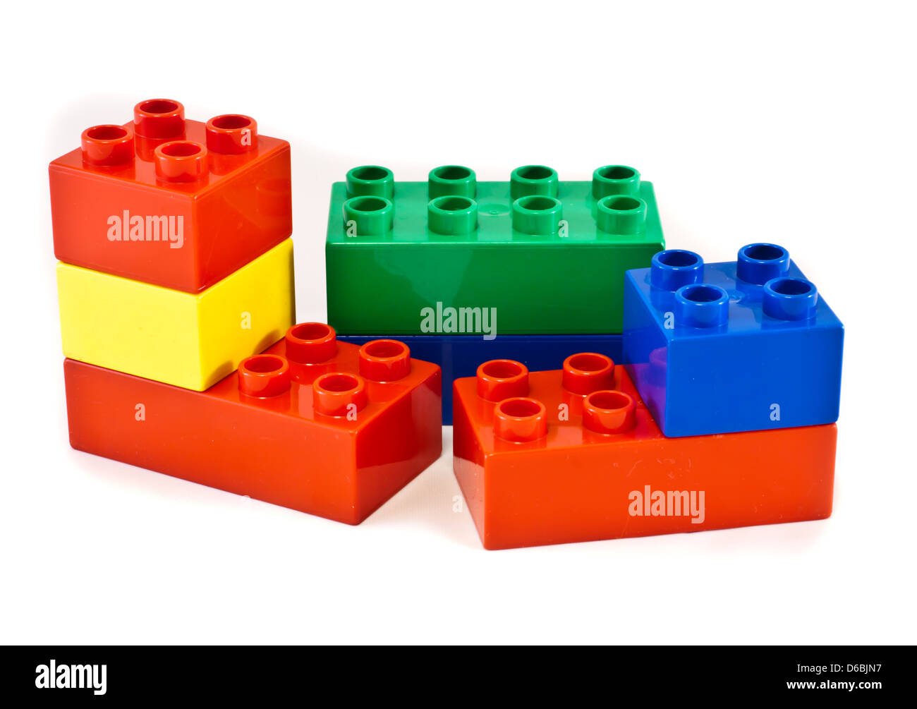 Plastic bricks bricks blocks Cut Out Stock Images & Pictures - Alamy