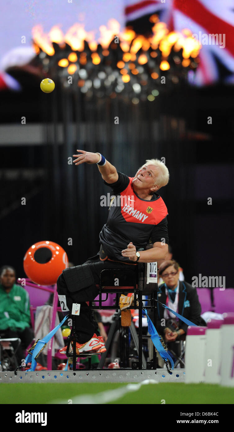 Marianne Buggenhagen of Germany competes during the women's shot put ...