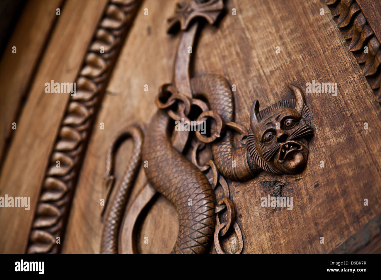 Medieval demon - 11th century Stock Photo - Alamy