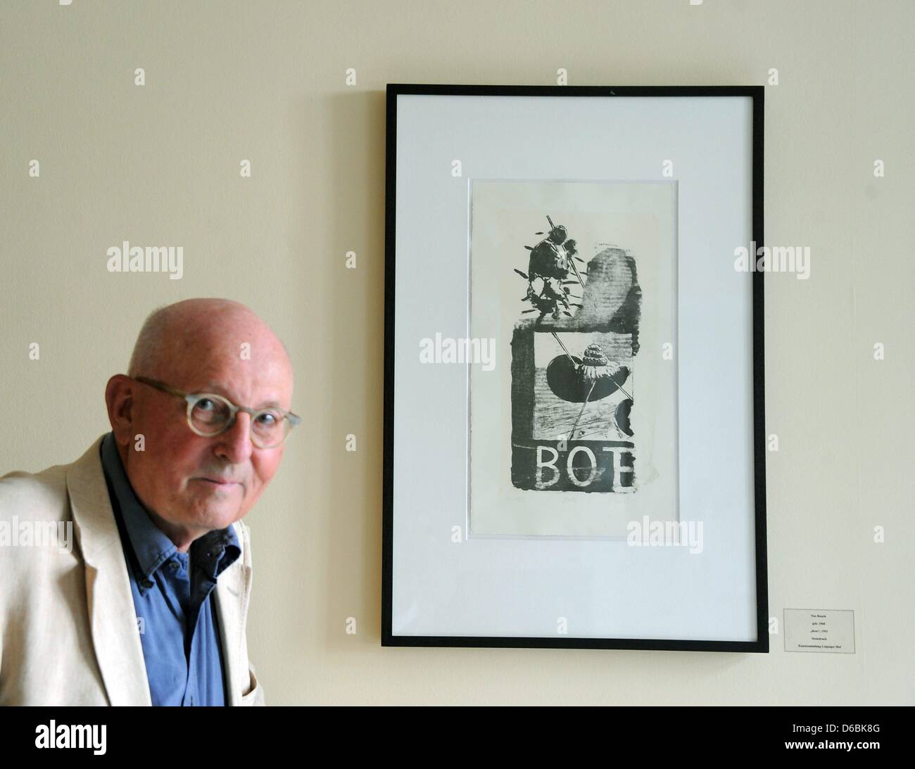 Physics professor Klaus Eberhard stands in the hall next to the ...