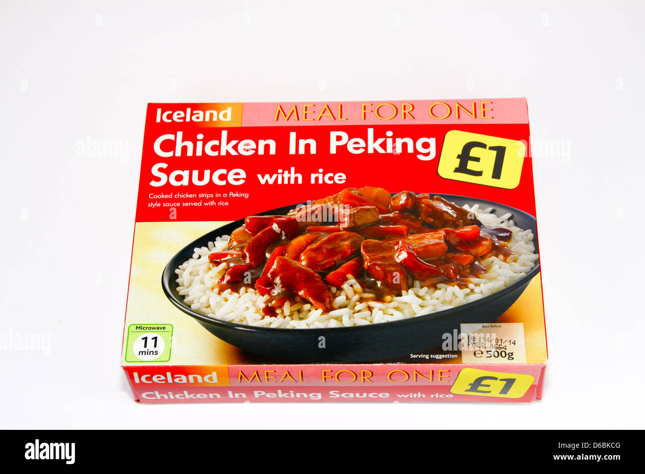 Iceland frozen foods Chicken in Peking Sauce ready meal Stock Photo - Alamy