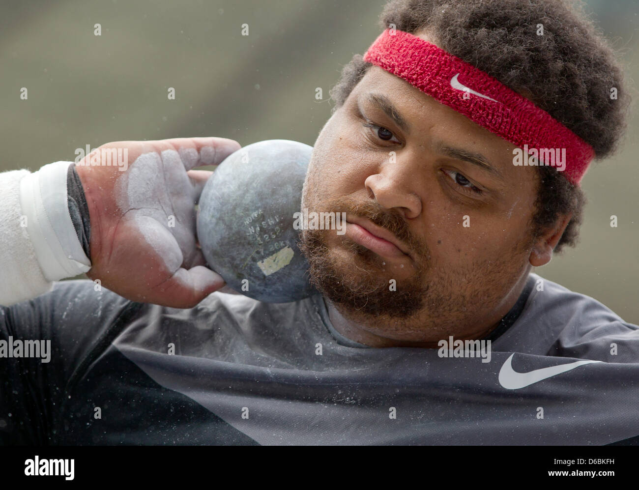 US shot putter Reese Hoffa competes in the men's shot put event at the ...