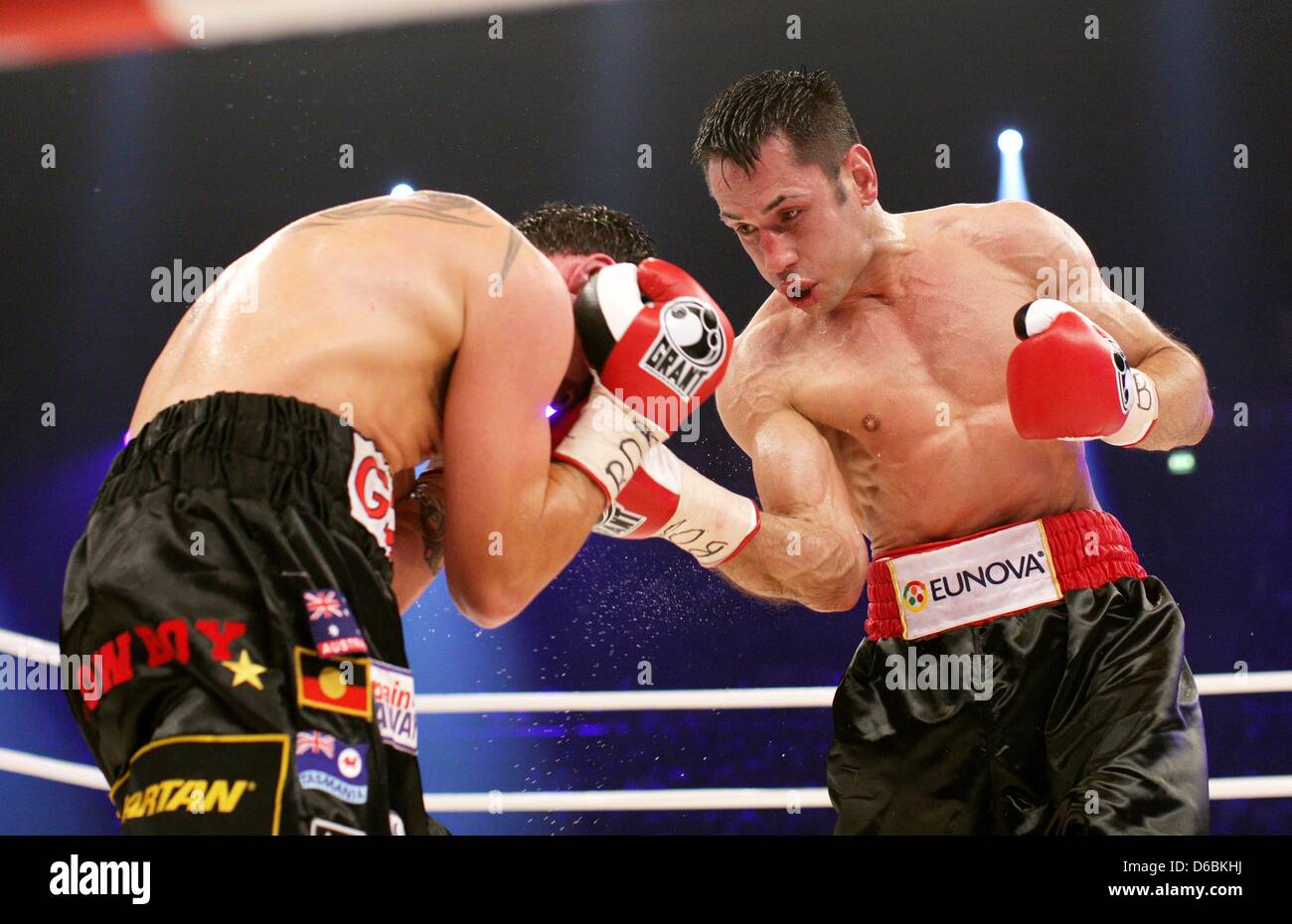 German boxer and WBA middleweight world champion Felix Sturm (R) and ...