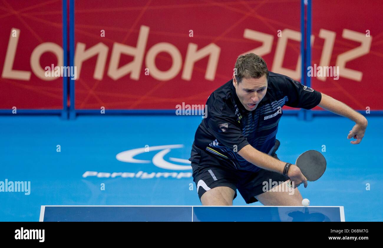Jochen Wollmert of Germany competes the Table Tennis Table Tennis Men's ...