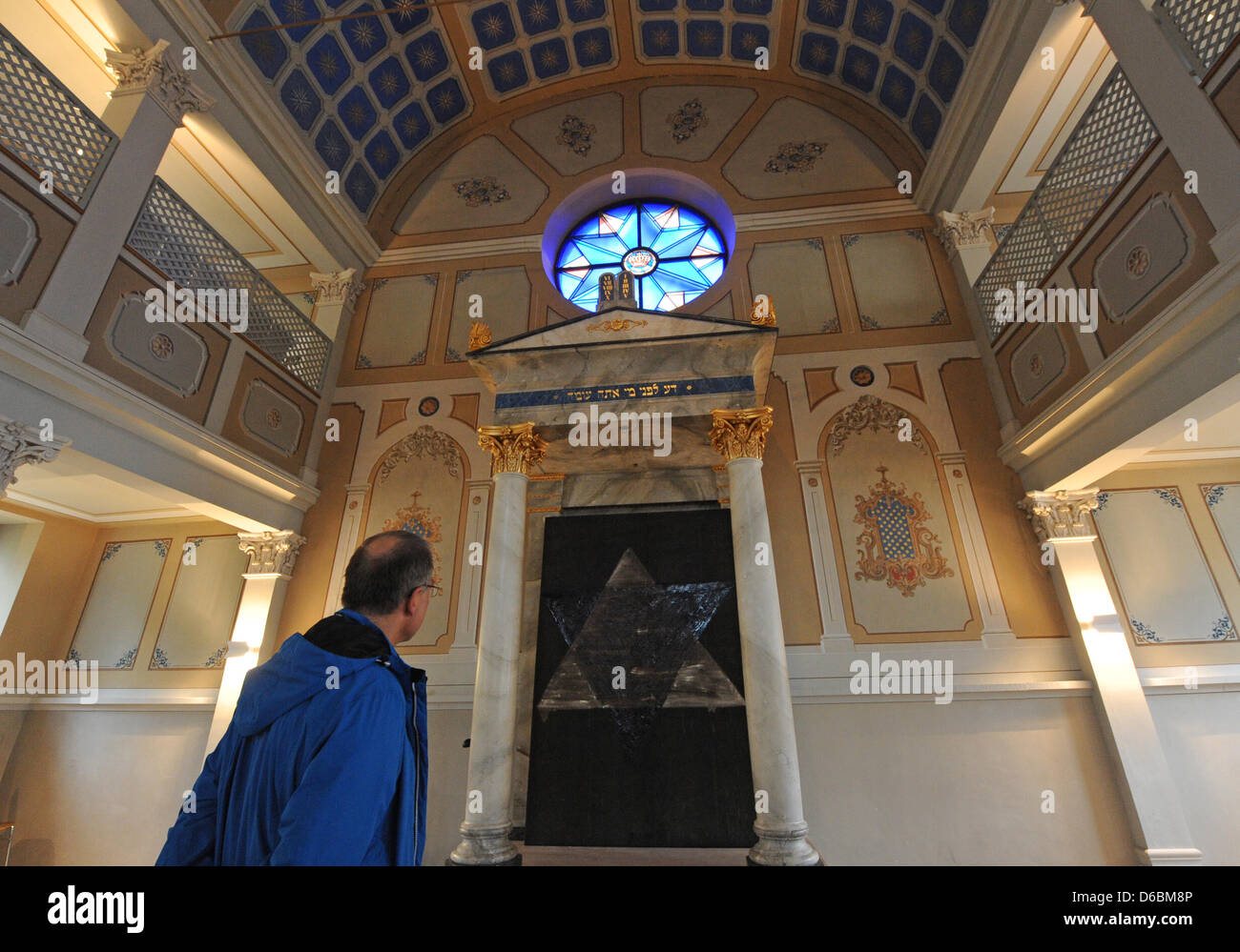A man visits the old synagogue in Sulzburg, Germany, 2 Septmeber 2012 ...