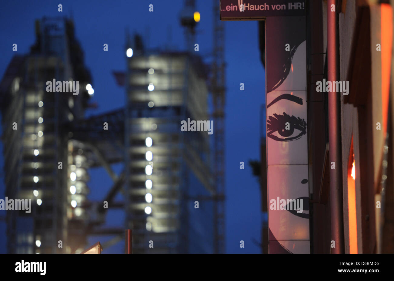 The construction site of the European Central Bank (ECB) is visible in ...