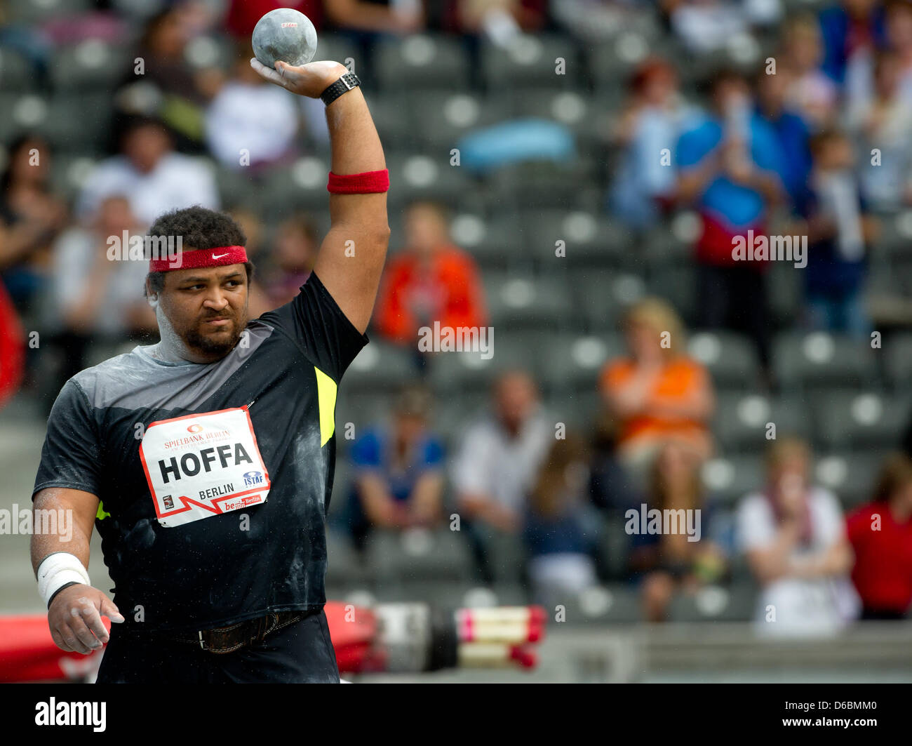 US shot putter Reese Hoffa competes in the men's shot put event at the ...