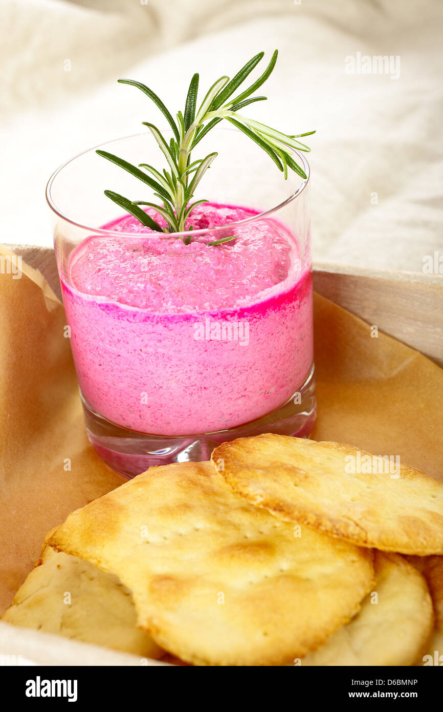Beetroot smoothie or cream cheese with beetroot Stock Photo - Alamy