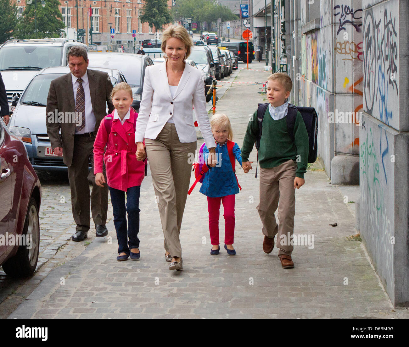 Princess mathilde belgium children l r hi-res stock photography and ...