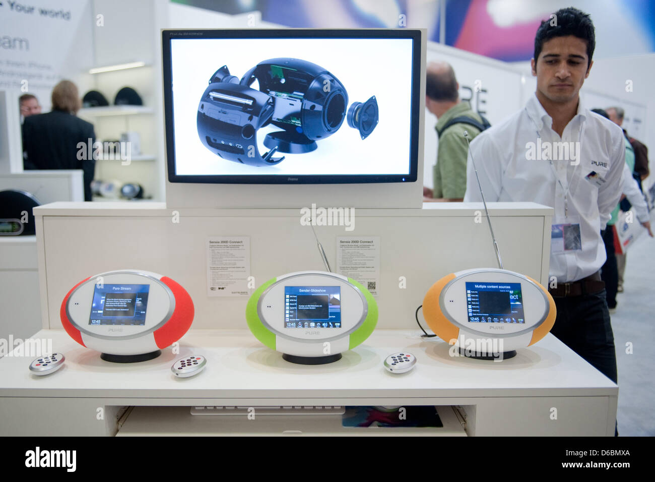 Pure Sensia 200D Conncet radios with an integrated touchscreen of the ...