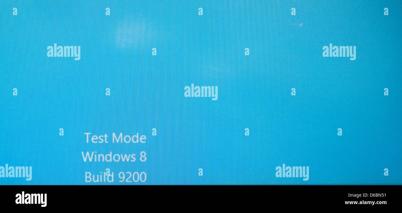 'Test Mode Windows 8' appears on a computer screen at consumer ...