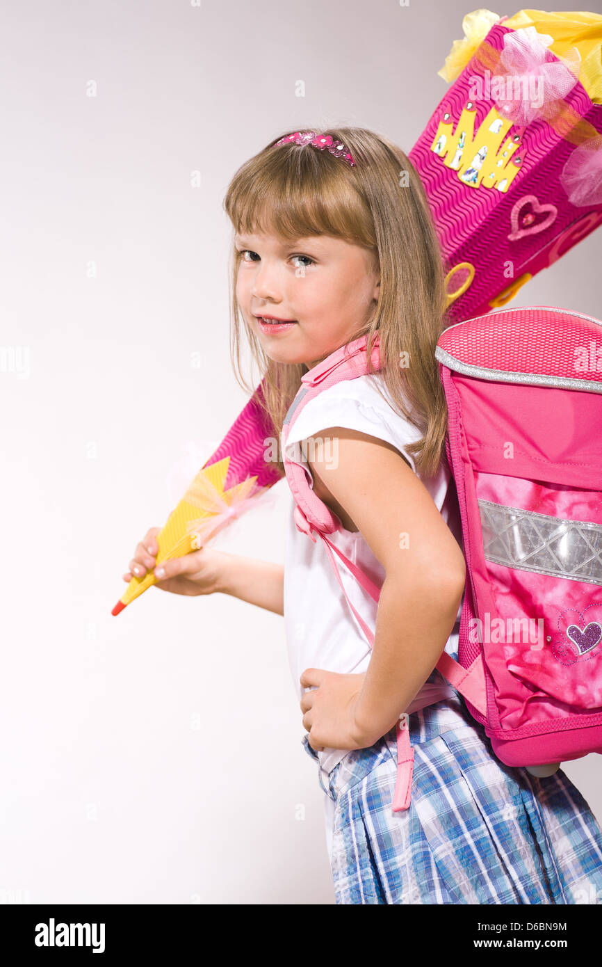 first grader girl Stock Photo - Alamy