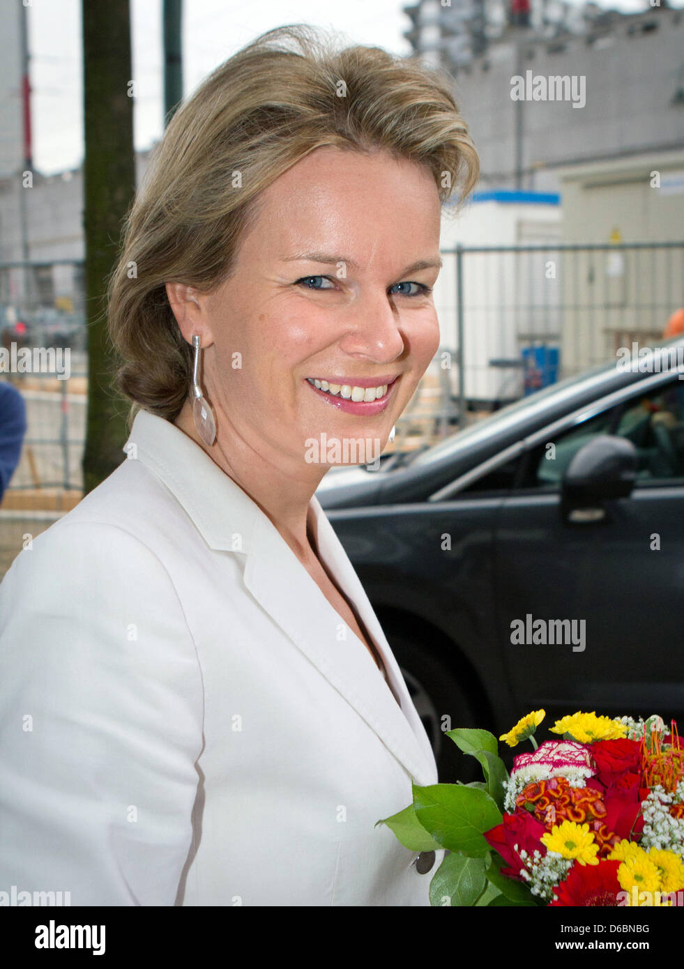 Princess Mathilde of Belgium arrives for the first school day of her ...