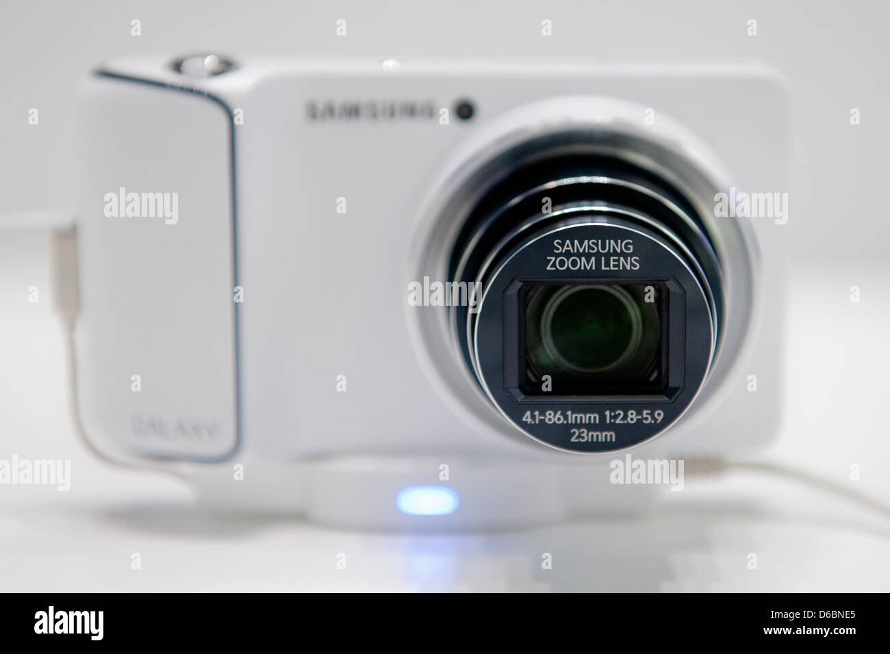 The Galaxy Camera by Korean electronics company Samsung is on display ...