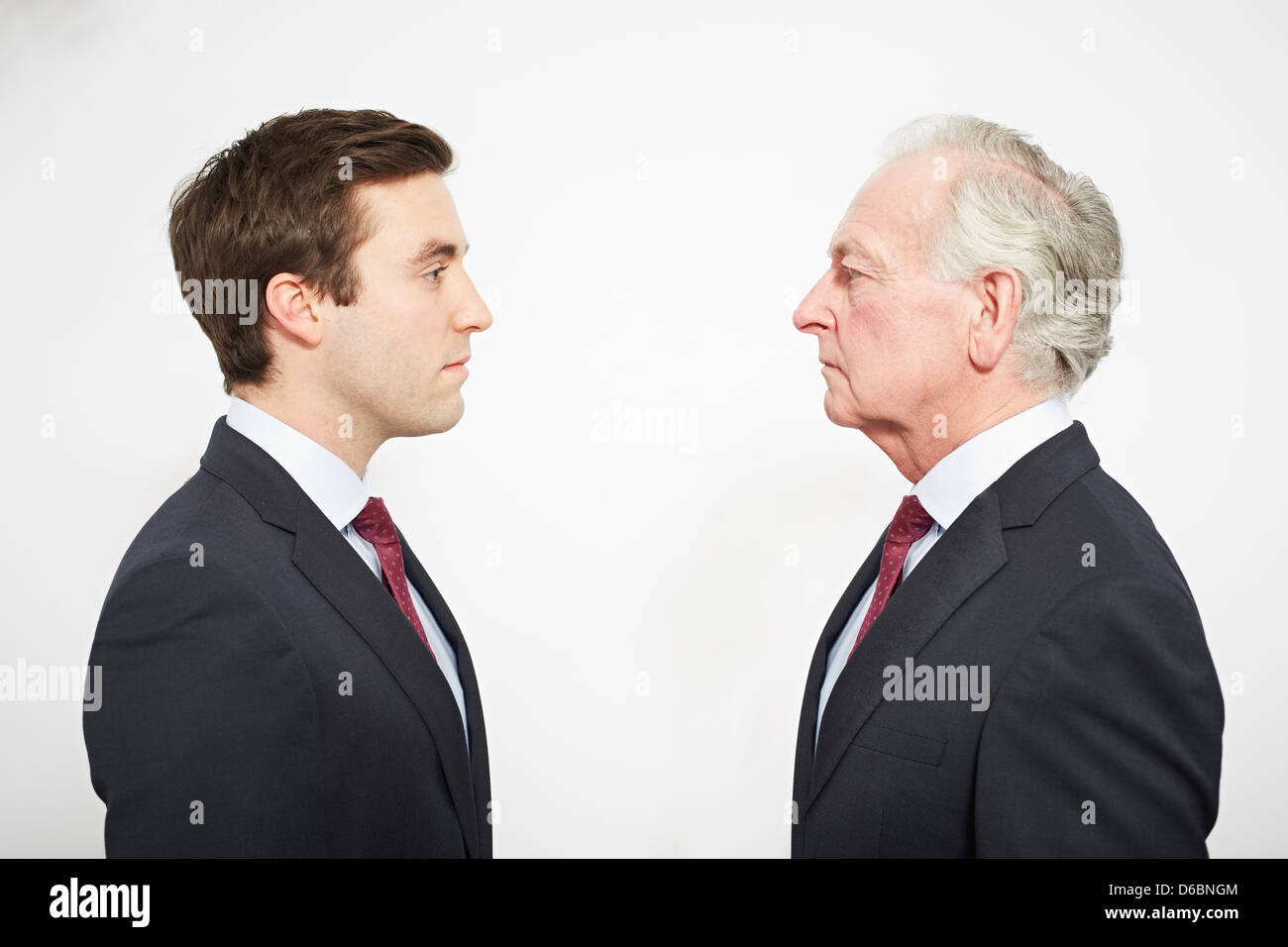 Businessmen facing each other Stock Photo - Alamy Businessmen facing each other Stock Photo - Alamy