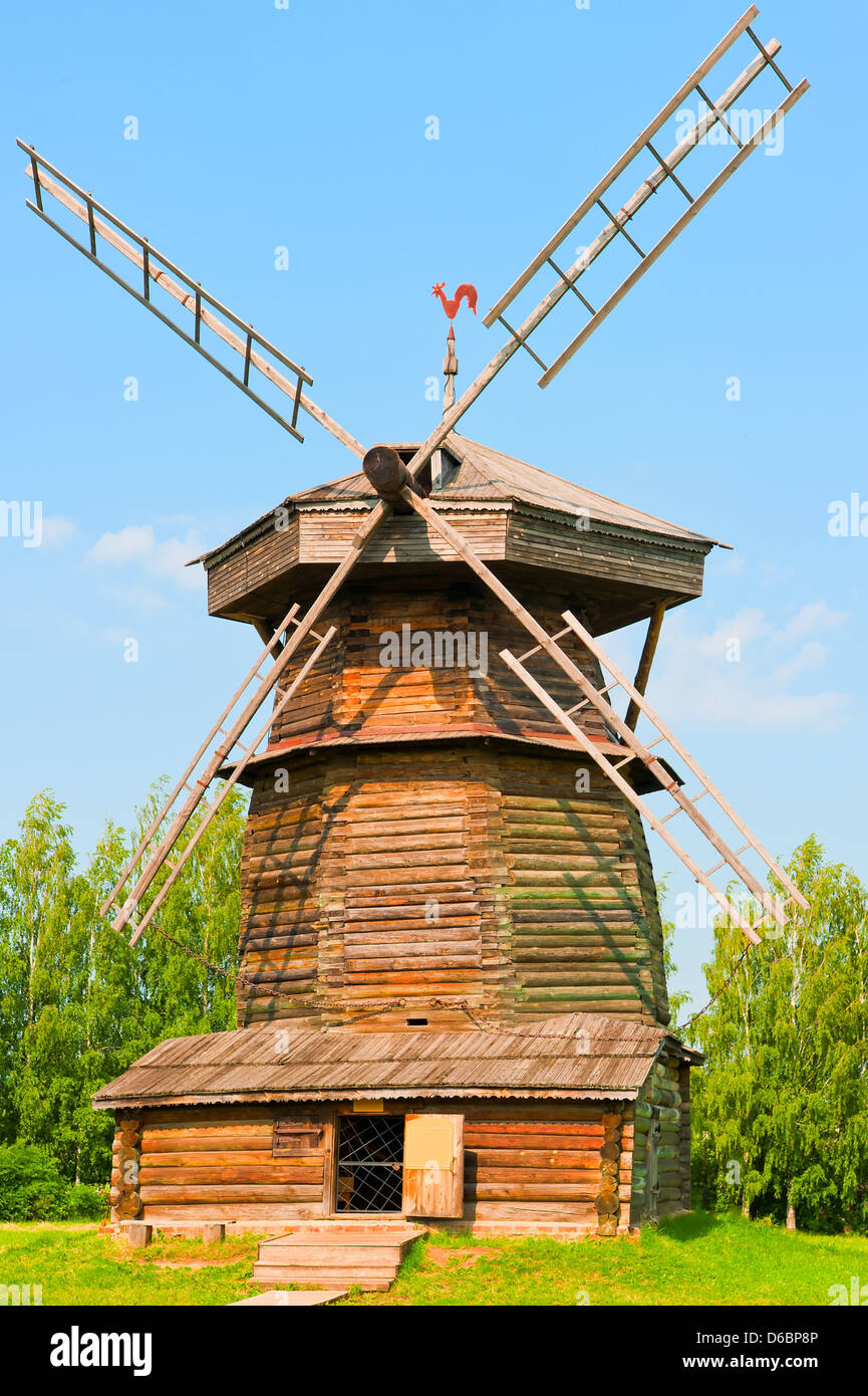 Old Russian wooden windmill. Russia. Suzdal Stock Photo - Alamy