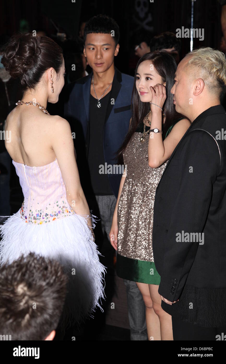 Mini Yang on the set of her new movie in Shanghai, China on Monday ...