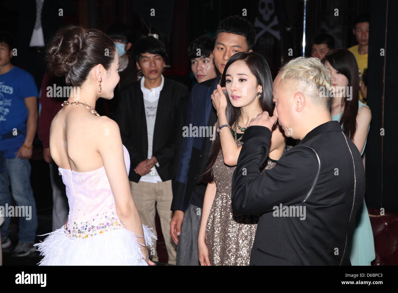 Mini Yang on the set of her new movie in Shanghai, China on Monday ...