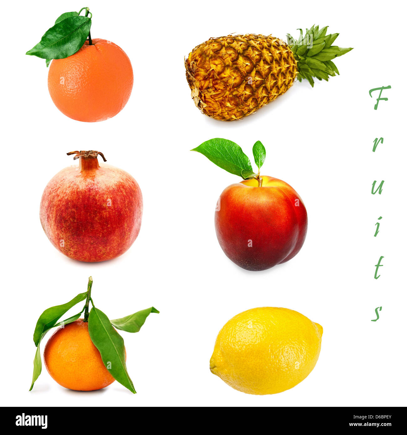 Set different fruits Cut Out Stock Images & Pictures - Alamy