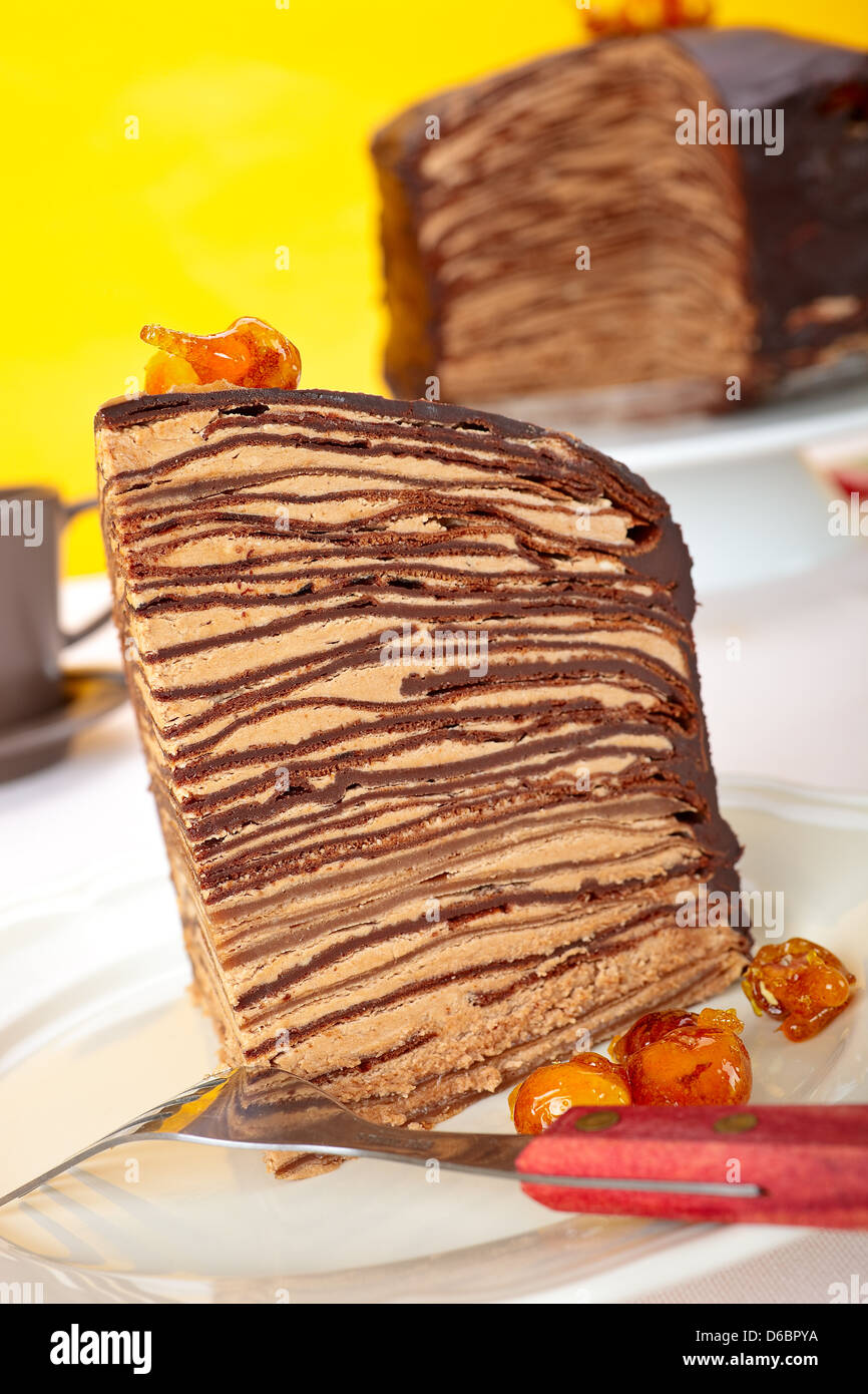 Delicious dark chocolate crepes hi-res stock photography and images - Alamy