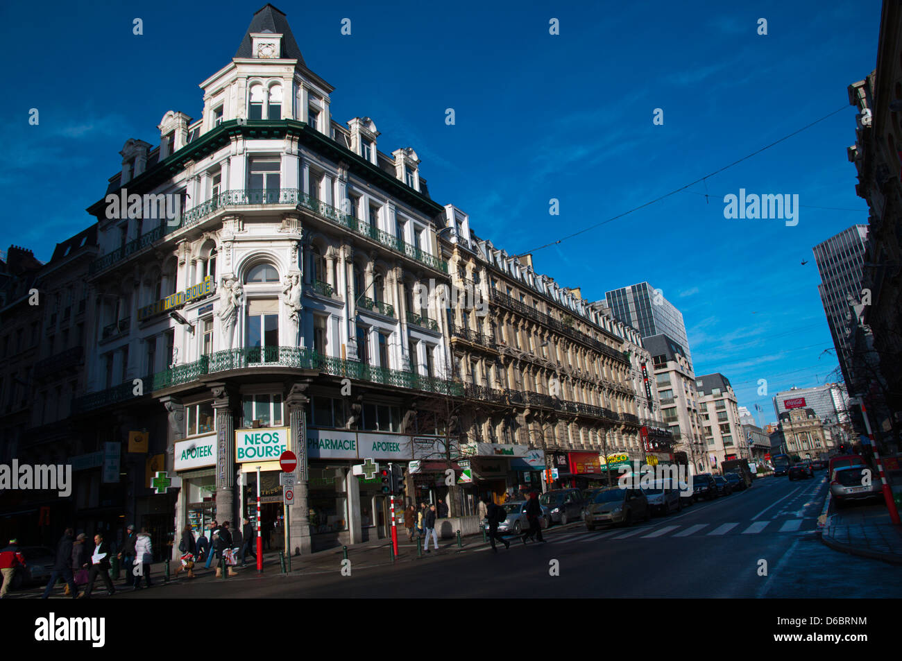 Boulevard anspach laan street central hi-res stock photography and ...