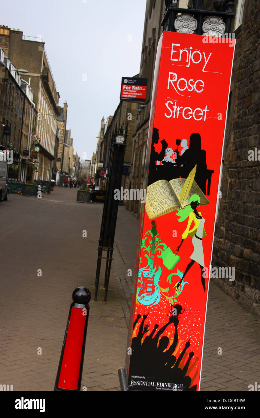 Rose Street Edinburgh city centre Scotland Stock Photo - Alamy