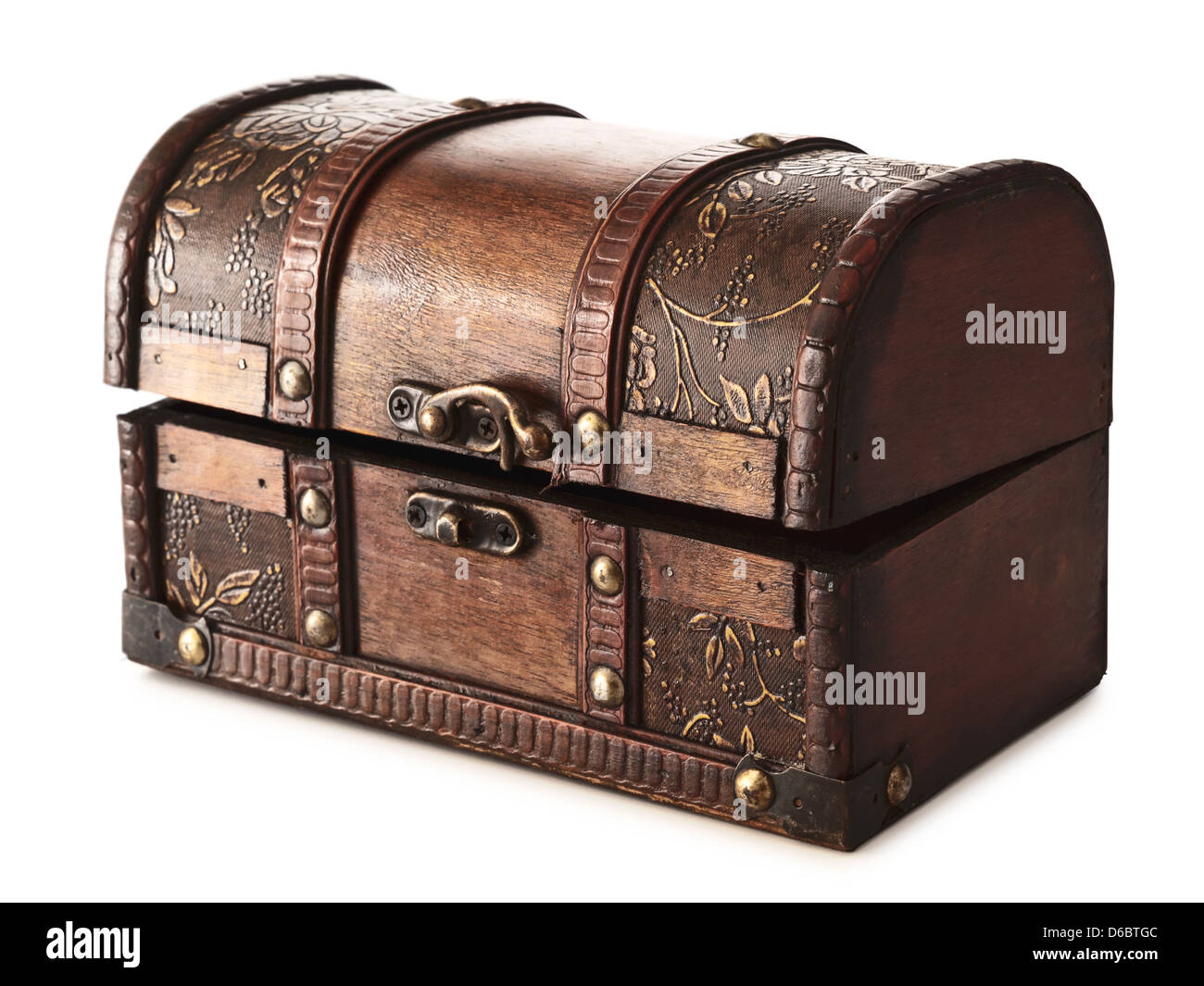 Wooden chest decorated hi-res stock photography and images - Alamy