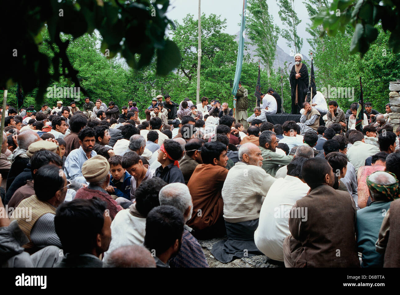 Shia religious meeting during the muslim festival of Ashura ( Pakistan ...