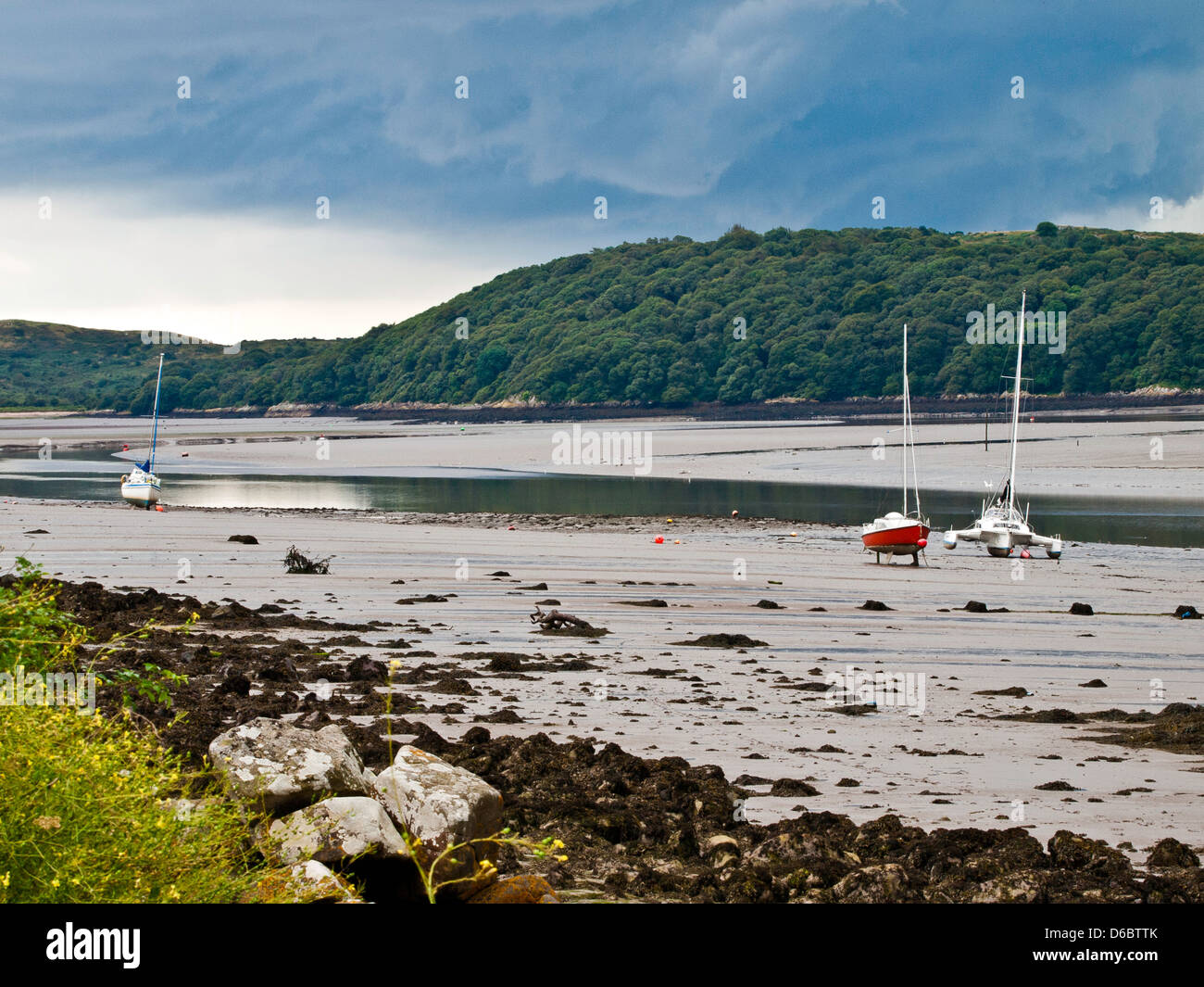 Sailing boats at Kippford, Dumfries and Galloway, Scotland Stock Photo ...
