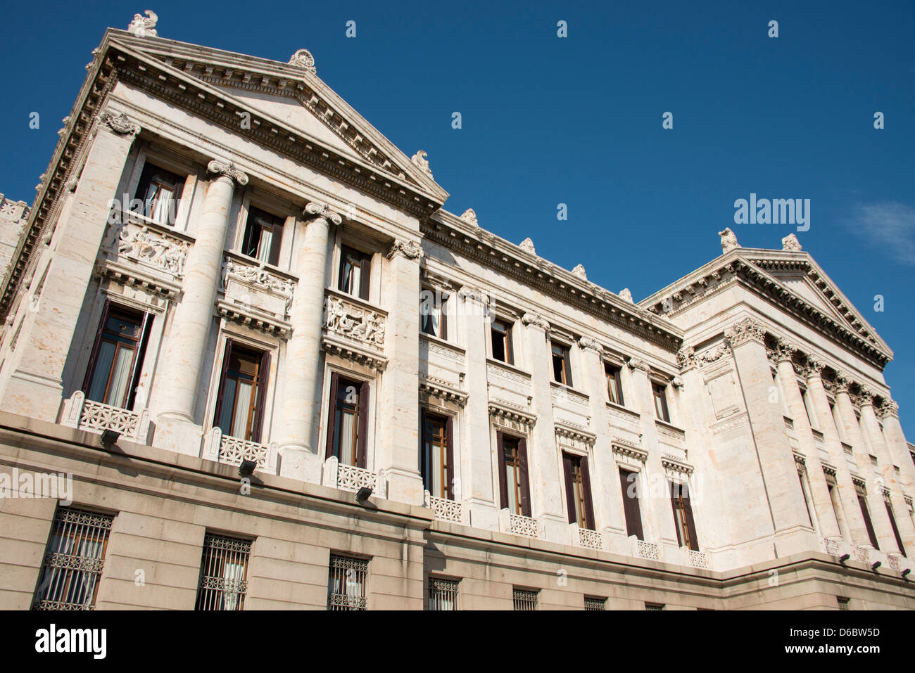 Uruguay, Montevideo. Historic Legislative Palace, headquarters of the ...