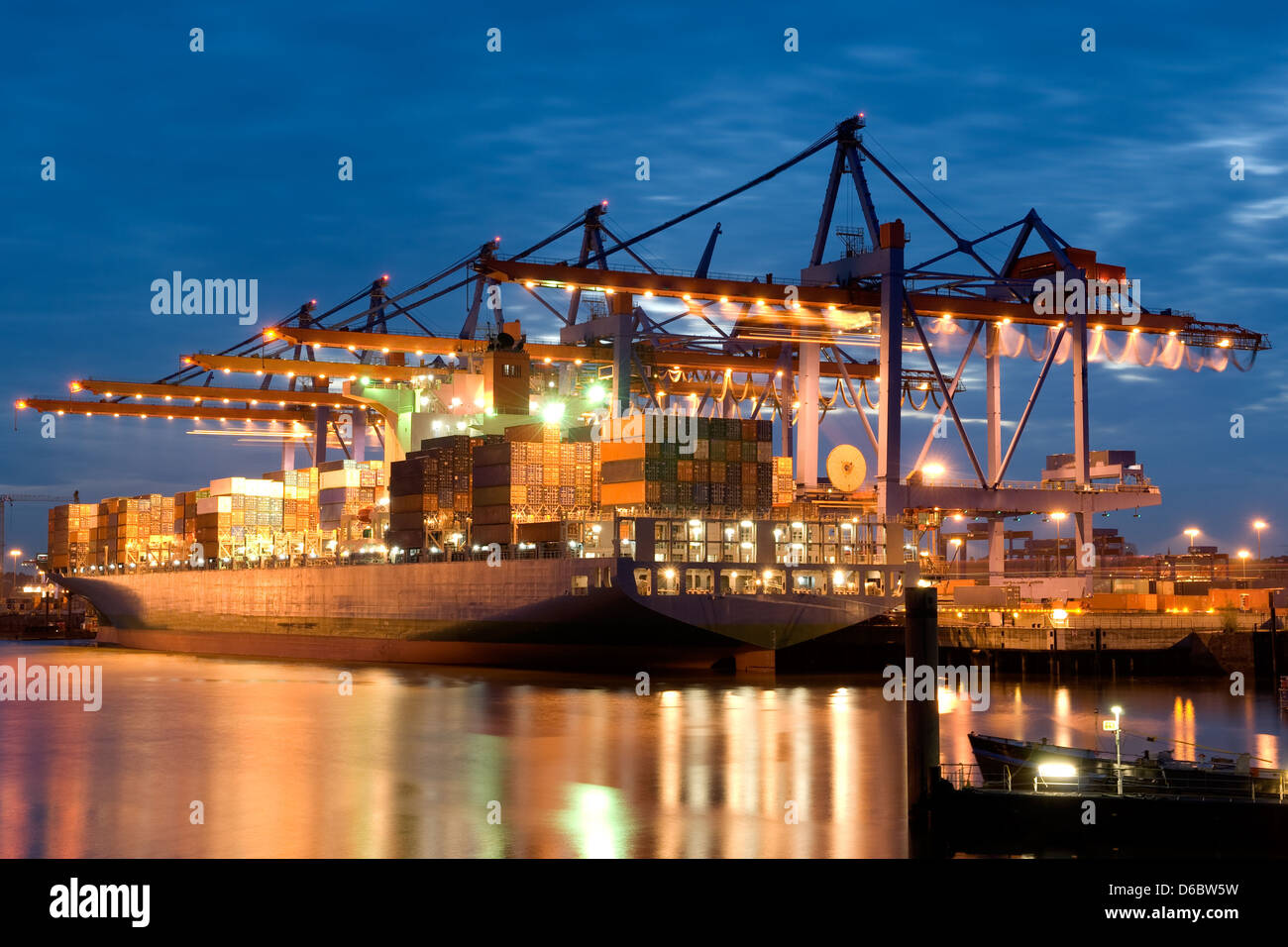 hamburg,container ship,cargo port Stock Photo - Alamy