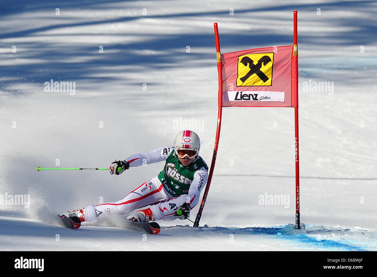 Austrian skier Andrea Fischbacher competes in the women's giant slalom ...