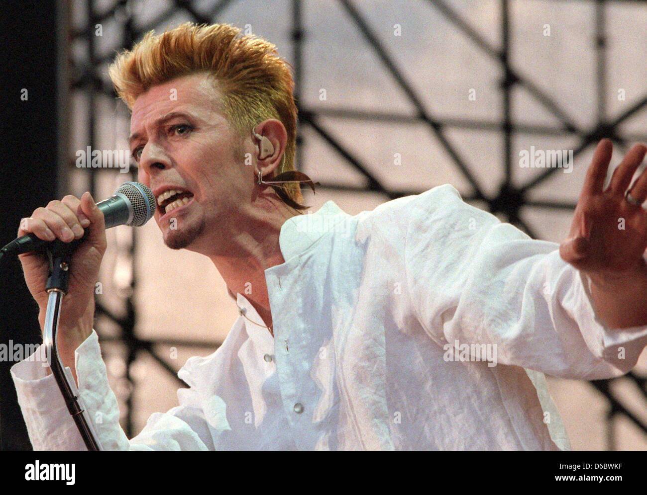 FILE - An archive picture dated 07 June 1997 shows the British rock singer David Bowie ...