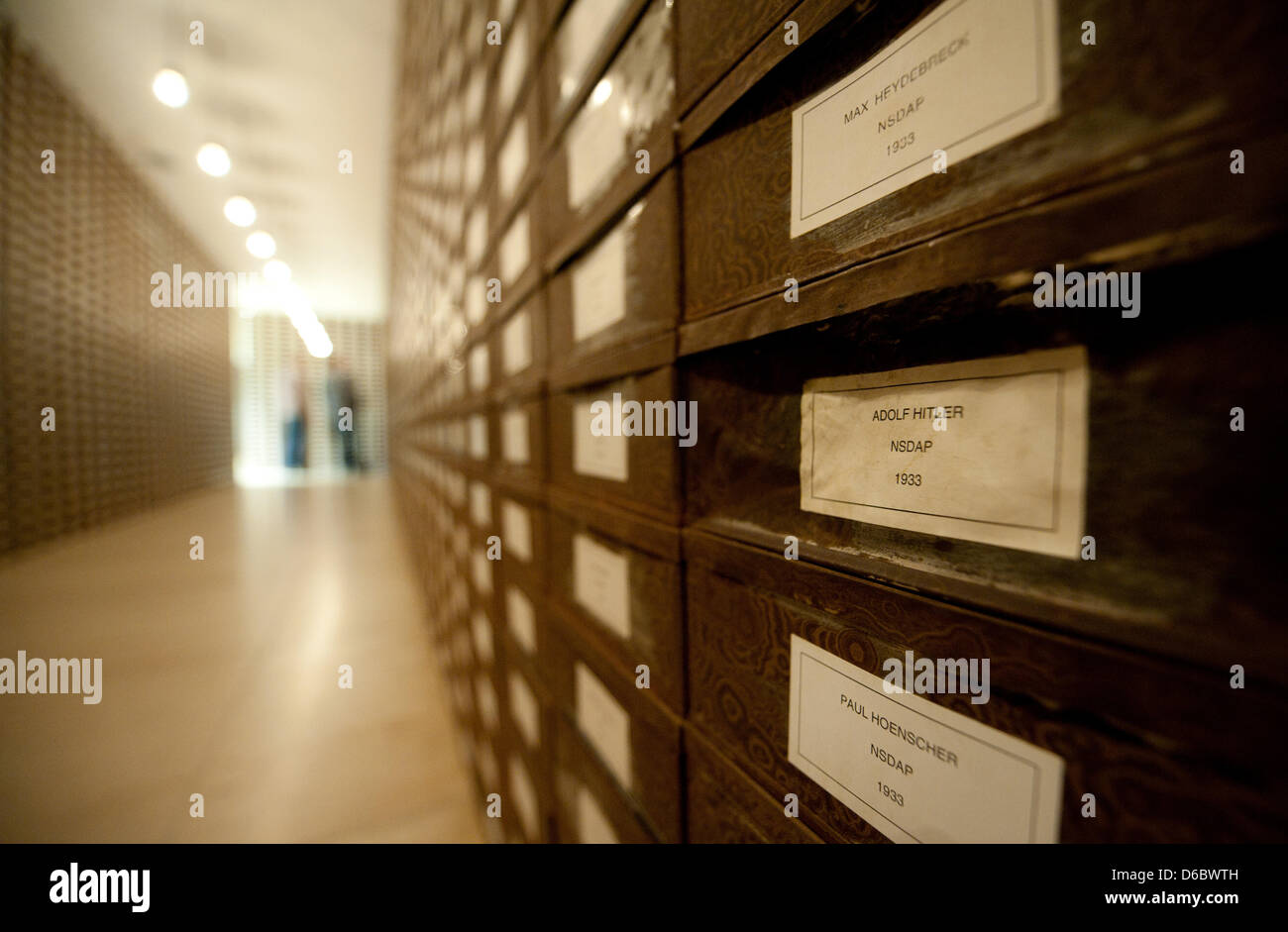 A metal box of former member of the Reichstag, Adolf Hitler, is on ...